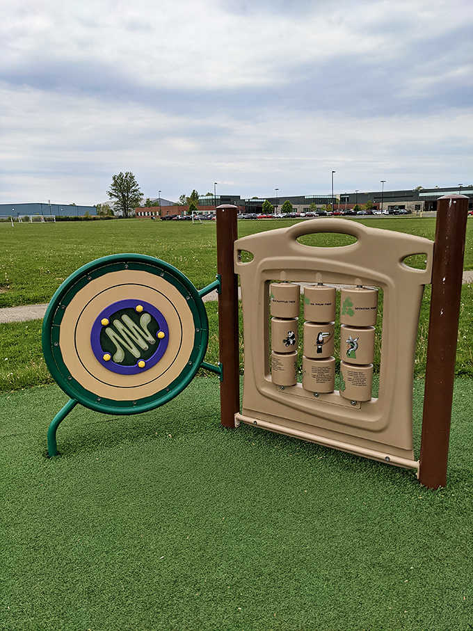 Even simple games become extraordinary here! This oversized tic-tac-toe panel encourages friendly competition and strategic thinking between playground breaks.
