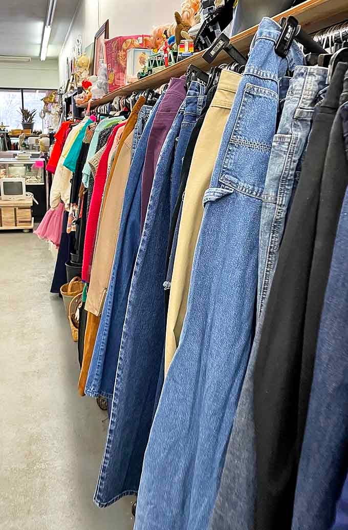 The vintage clothing section &ndash; where fashion cycles began and quality meant garments outlived trends by decades.