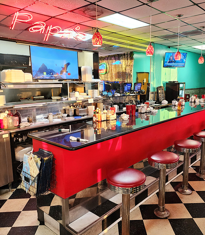 The counter seats offer front-row tickets to the greatest show on earth: short-order cooks turning ordinary ingredients into extraordinary meals.