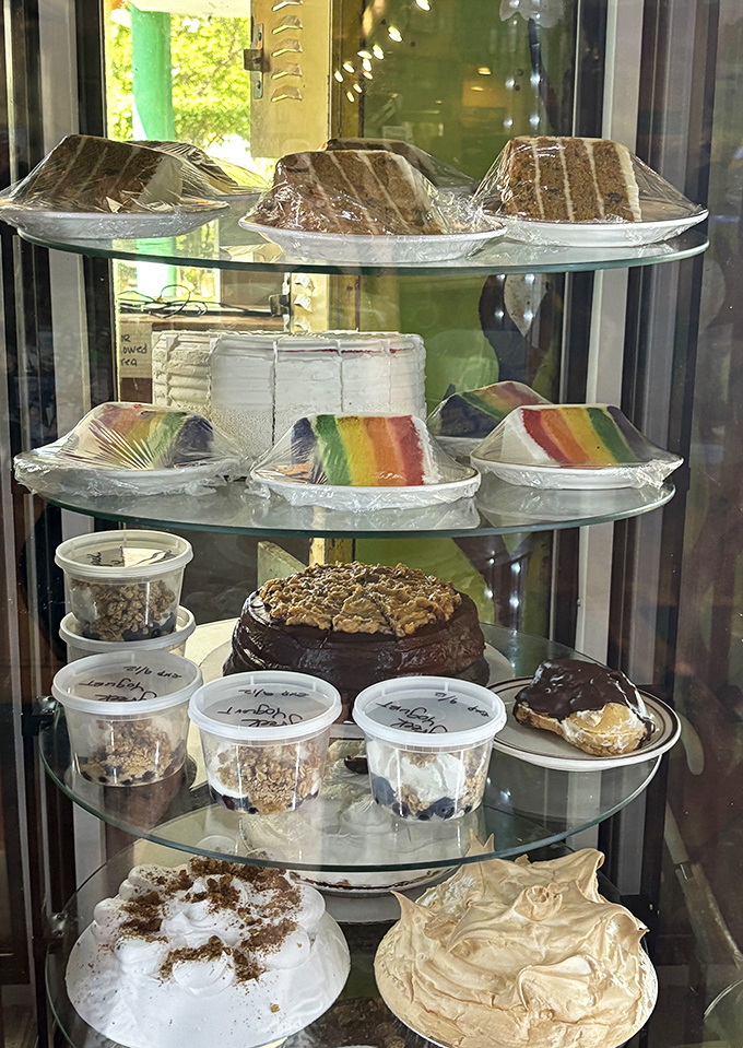 The dessert case&mdash;where willpower goes to die and "I'll just have coffee" turns into "and a slice of that, please."