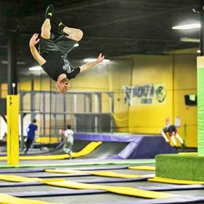 Defying gravity with style and possibly questionable judgment. This is either impressive athleticism or tomorrow's viral video.