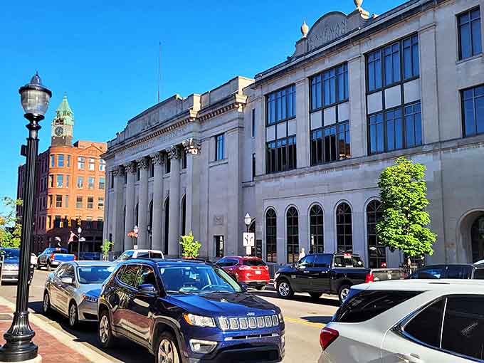 Stately buildings frame Marquette's downtown, creating a perfect blend of historic charm and modern functionality.