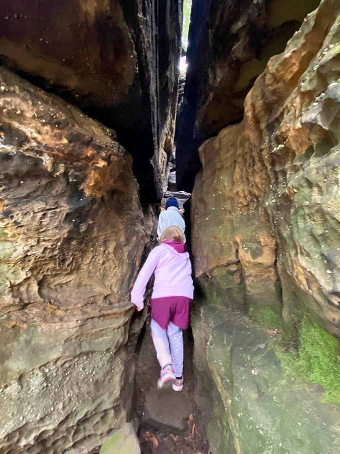 Squeezing through this narrow rock passage feels like entering nature's secret clubhouse &ndash; claustrophobia optional, wonder guaranteed.