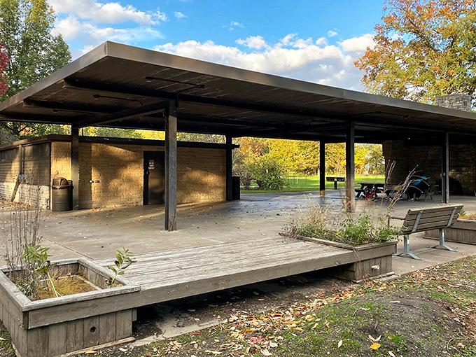 The park's picnic shelter offers a shaded retreat after hiking, with nearby grills perfect for impromptu cookouts.