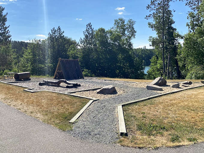 This minimalist playground lets imagination do the heavy lifting &ndash; no flashing lights needed when you've got sunshine and open space.