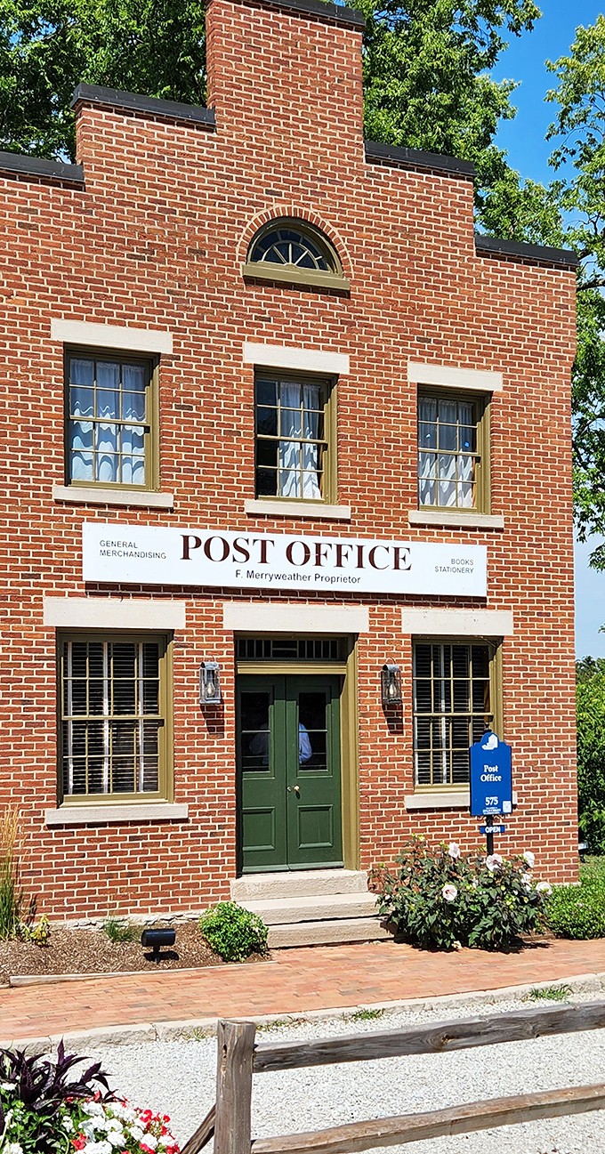 The meticulously restored Post Office building stands as a brick-and-mortar time capsule of 19th-century communication and commerce.