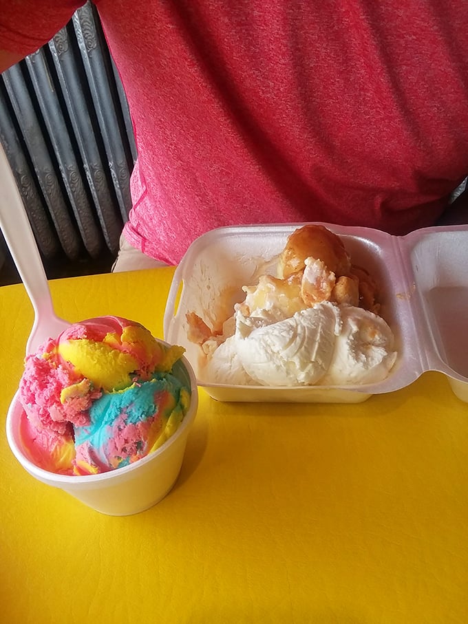 Rainbow ice cream that doesn't just feed your sweet tooth but your inner child too &ndash; proving some desserts are meant to be seen as much as tasted.