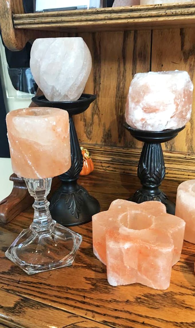 Artfully arranged rock salt formations: Salt sculptures that would make Michelangelo jealous &ndash; nature's art gallery with healing benefits included at no extra charge.