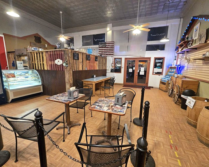 The seating area invites you to slow down and savor &ndash; a radical concept in our hurried world and the perfect stage for ice cream appreciation.