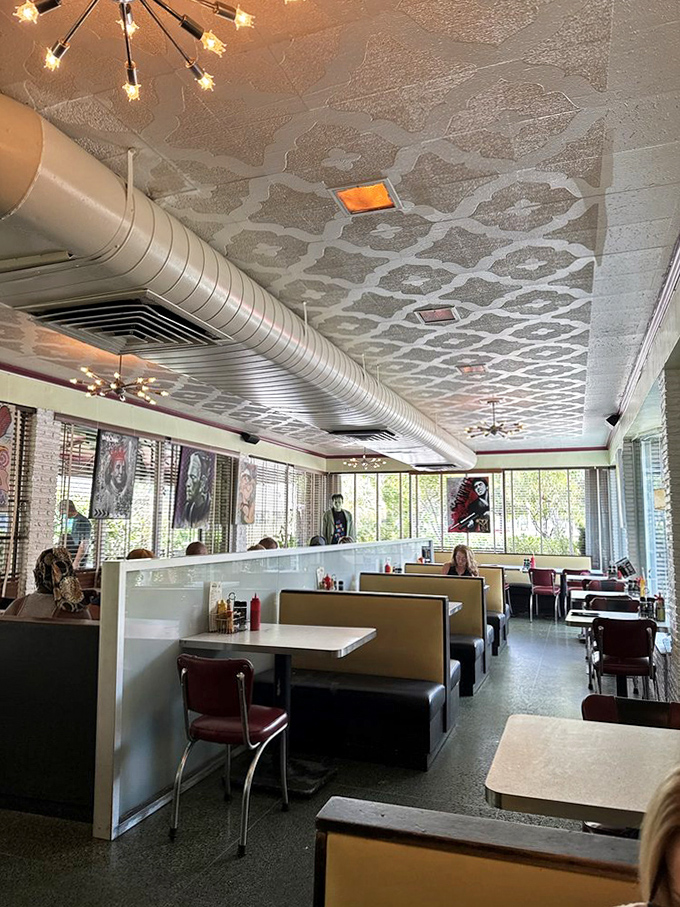 Sunlight streams through large windows, illuminating booths where countless conversations, first dates, and comfort meals have unfolded over seven decades.