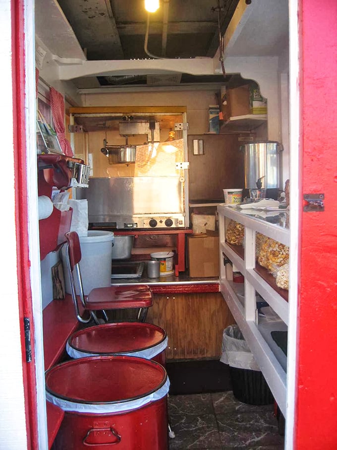 A peek inside the tiny workspace reveals the magic happens in a space smaller than most walk-in closets &ndash; efficiency perfected over generations.
