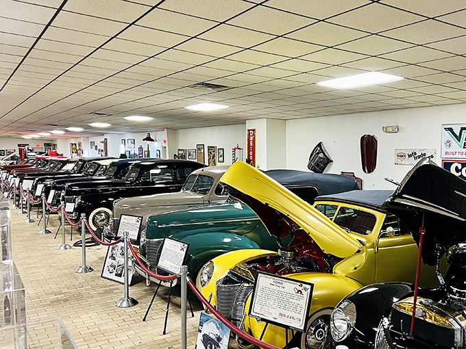 The antique car collection proves that America's love affair with automobiles started long before anyone thought to race them in straight lines.