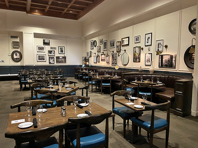 Wall Decor: Black and white photographs tell Jacksonville stories while you create new memories over plates of Caribbean-inspired delights.