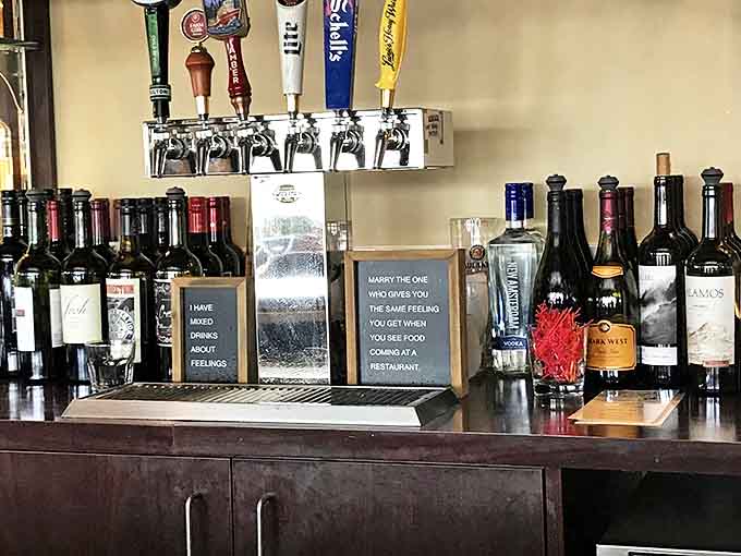 Little touches of humor among the wine bottles remind you that great food doesn't have to come with pretension &ndash; a philosophy that permeates everything at Joseph's.