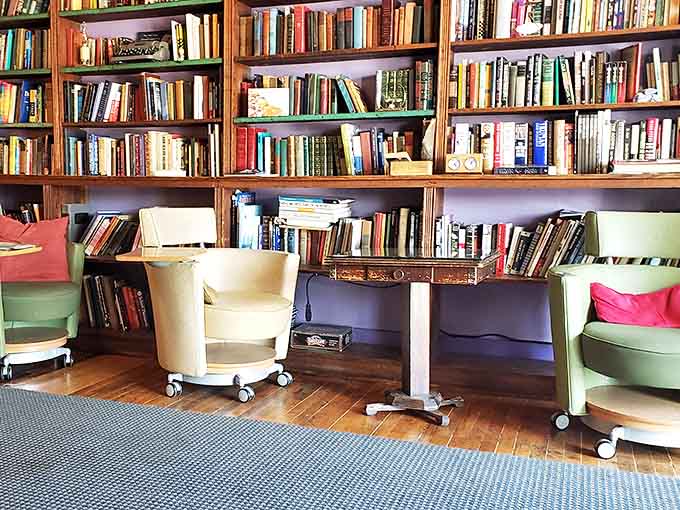 These bookshelves hold more adventures than most people have in a lifetime, all waiting patiently for someone to crack them open.