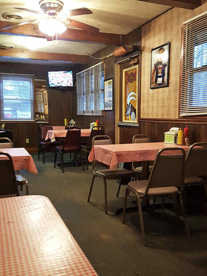 Where strangers become friends over shared food joy &ndash; no fancy decor needed when the burgers are the real stars.