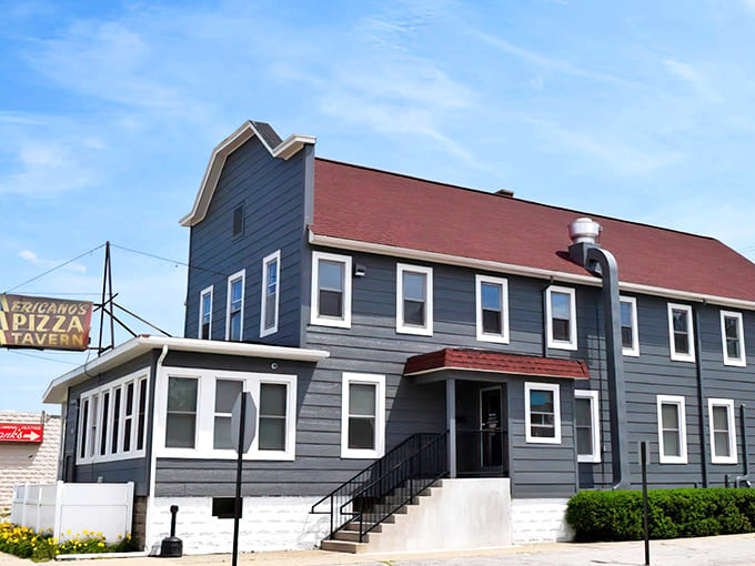 From another angle, Fricano's blue-gray exterior stands as a monument to pizza tradition in a world of passing trends.