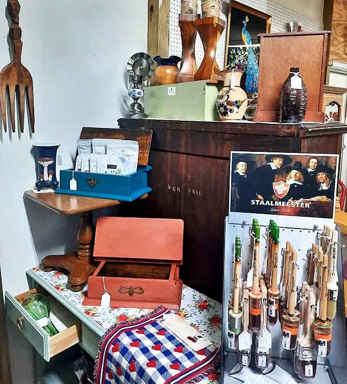 Artisan brushes and tools arranged like soldiers, ready for the next craftsperson to continue traditions older than electricity.