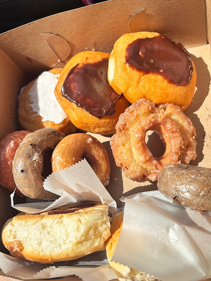 Donut diversity at its finest &ndash; from chocolate-topped to sprinkle-adorned, each one handcrafted with care rather than churned out by machines.