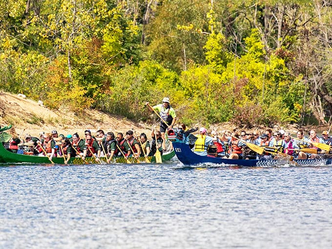 Dragon Boat races transform the usually peaceful river into a colorful spectacle of teamwork and friendly competition.