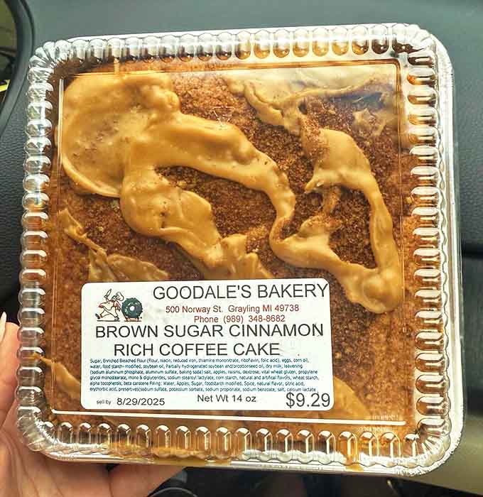 The brown sugar cinnamon coffee cake isn't just dessert—it's an edible hug with a sell-by date that's practically begging to be taken home.