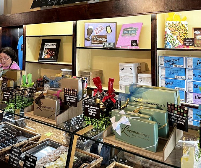 This isn't just a store display&mdash;it's a treasure chest of handcrafted delights where choosing just one feels like Sophie's Choice for your sweet tooth.