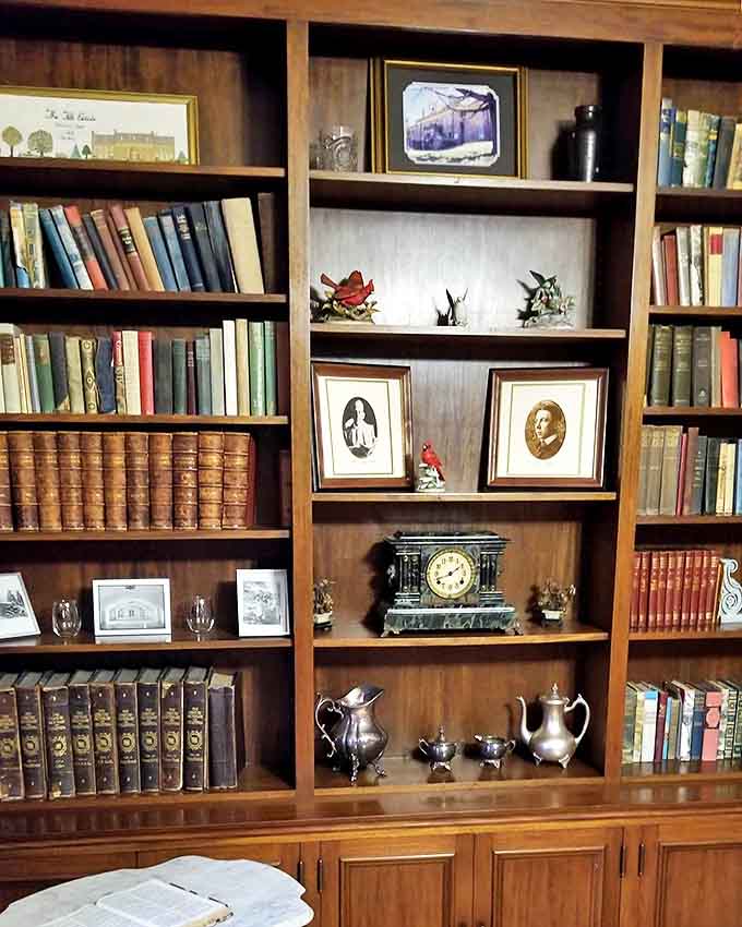 Each shelf holds more than books&mdash;they cradle memories, treasures, and glimpses into past lives. Silver teapots whisper of conversations long concluded.