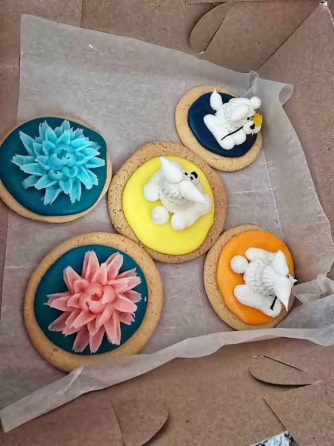 Edible artistry blooms on these botanical beauties, where frosting becomes flower petals and sugar cookies transform into garden-worthy creations.