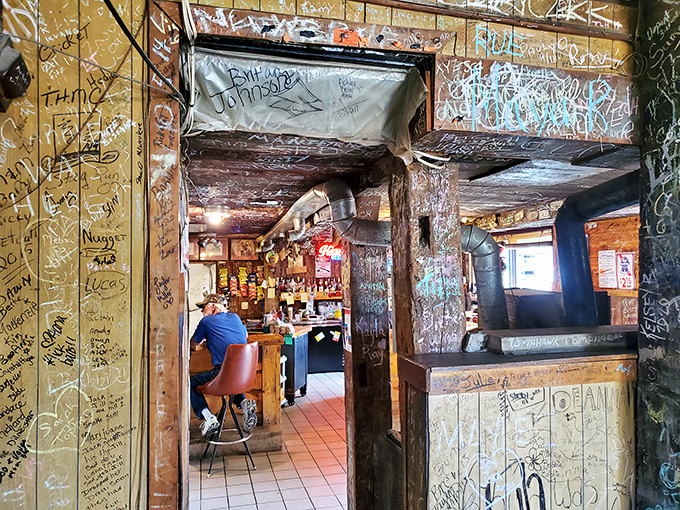 Stepping into this wonderfully chaotic, graffiti-covered world. So much history and character in one view!