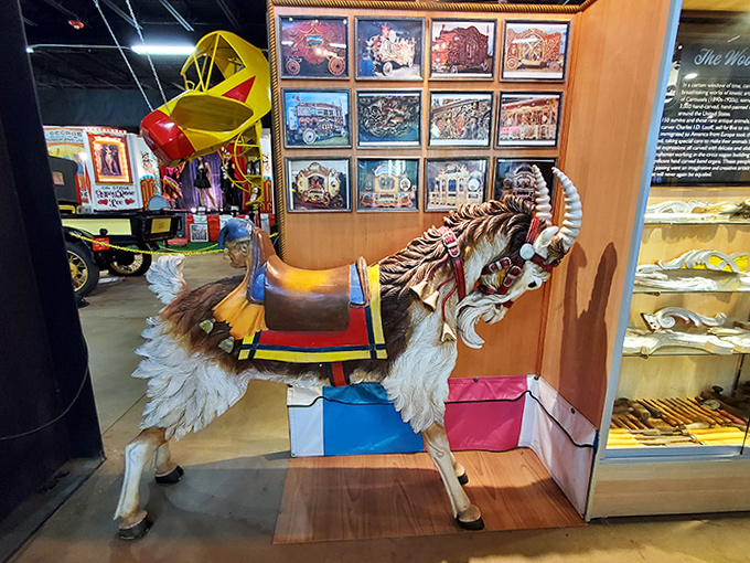 Not your average carousel mount &ndash; this fantastical creature represents the imagination that transformed simple rides into magical journeys for generations of children.