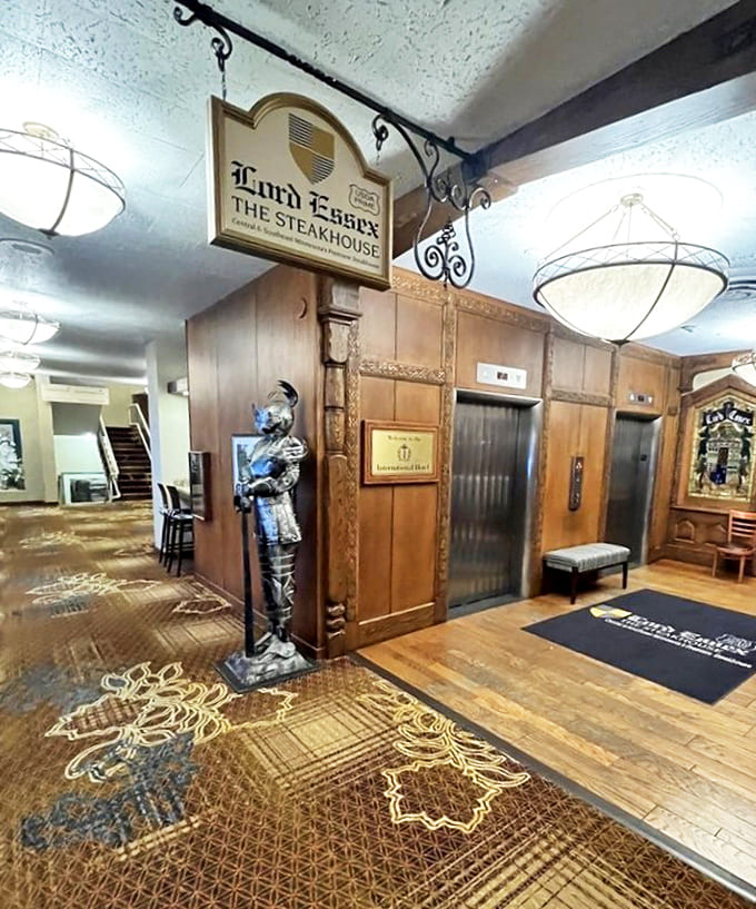 The Lord Essex entrance announces your departure from ordinary dining &ndash; that knight stands guard against bland meals and mediocre experiences.