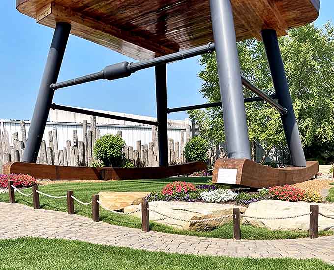 Looking up from below emphasizes the sheer height and makes you grateful you don't have to dust this particular piece of furniture.