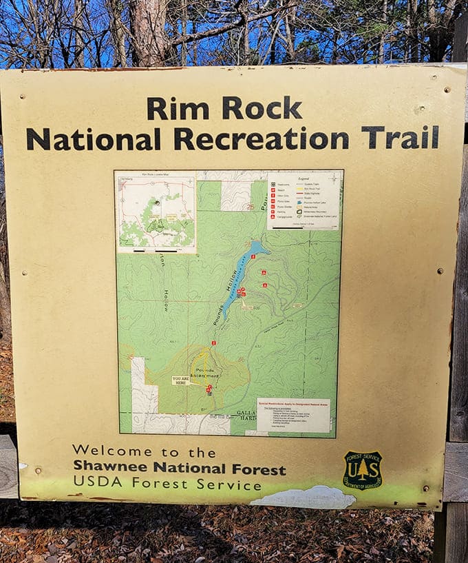 Trail maps help you navigate the path ahead, though getting slightly lost in beauty like this wouldn't be the worst thing.