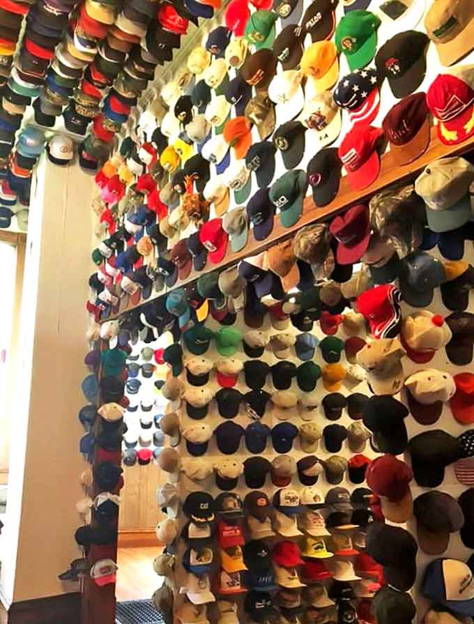 A mesmerizing mosaic of colors and logos creates a textile tapestry that tells the story of American commerce and culture.