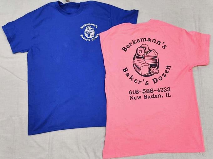 Bakery pride on display! These t-shirts have become collector's items for fans who wear their donut allegiance with honor.