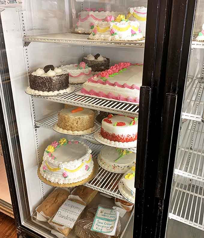 The cake display showcases edible architecture &ndash; from delicate floral designs to multi-layered masterpieces that defy gravity and diets.