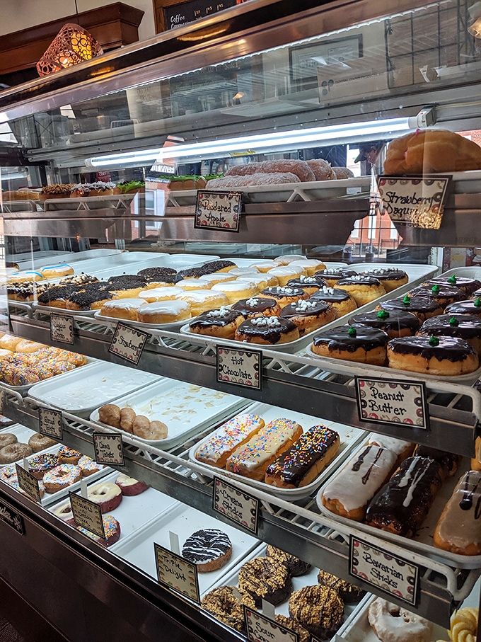 The pastry case offers a United Nations of baked goods &ndash; from chocolate-dipped eclairs to sprinkle-topped donuts, all living in delicious harmony.