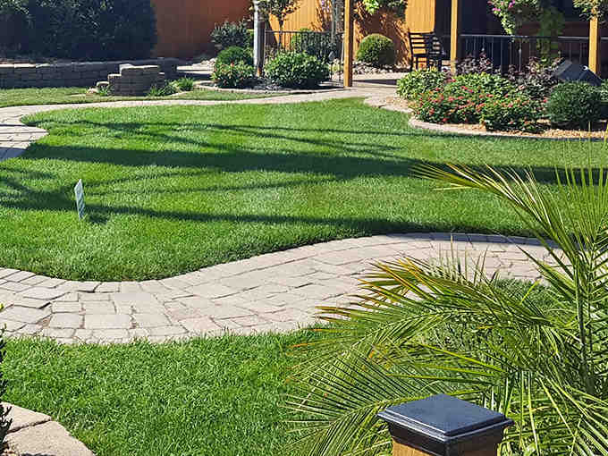 Follow the winding stone pathway that leads visitors to America's most musical roadside giant.