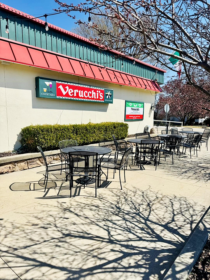 Patio: Sun-dappled outdoor seating awaits fair-weather diners, offering a perfect spot to enjoy pasta al fresco when Illinois weather permits.