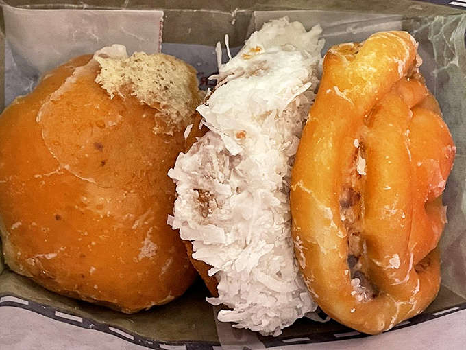 Texture paradise &ndash; coconut-dusted, cinnamon-swirled, and classic varieties showcase the diverse donut landscape at this Detroit institution.
