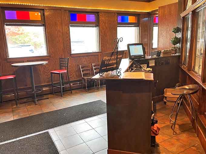 The host stand &ndash; first checkpoint in your journey to culinary bliss, where reservations are honored and walk-ins are accommodated with Minnesota nice efficiency.