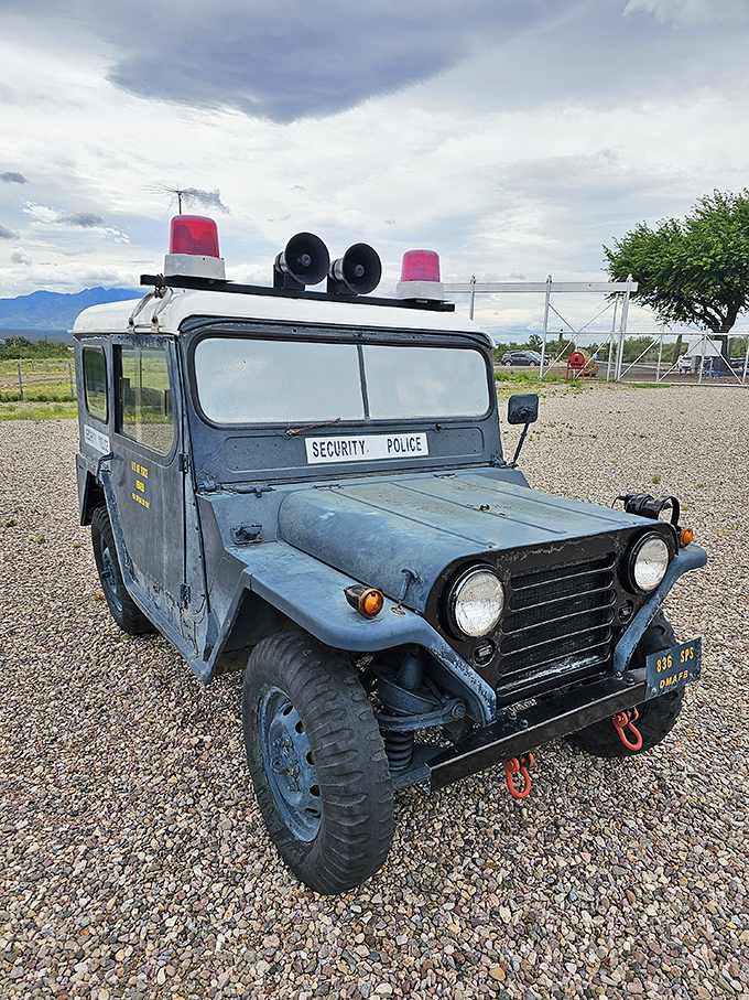 This vintage Security Police jeep once patrolled the perimeter, the first line of defense protecting America's nuclear deterrent.