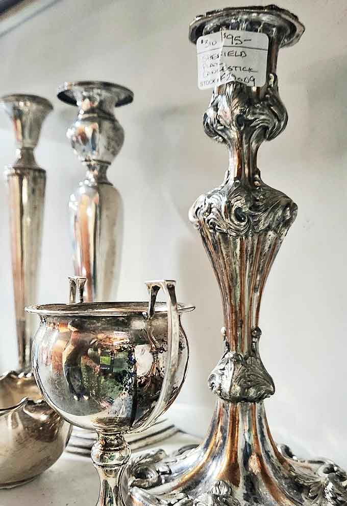 Sterling silver serving pieces with the perfect patina &ndash; elegant remnants of an era when dinner parties were serious business.
