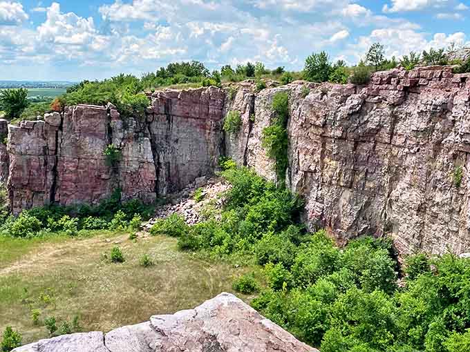 These dramatic quartzite cliffs could easily be mistaken for a movie set &ndash; "Jurassic Park: Minnesota Edition" anyone?