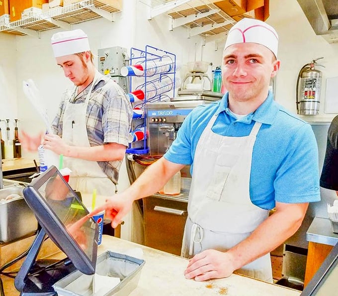 The staff works with practiced efficiency, turning out perfect burgers and shakes with the confidence of true experts.