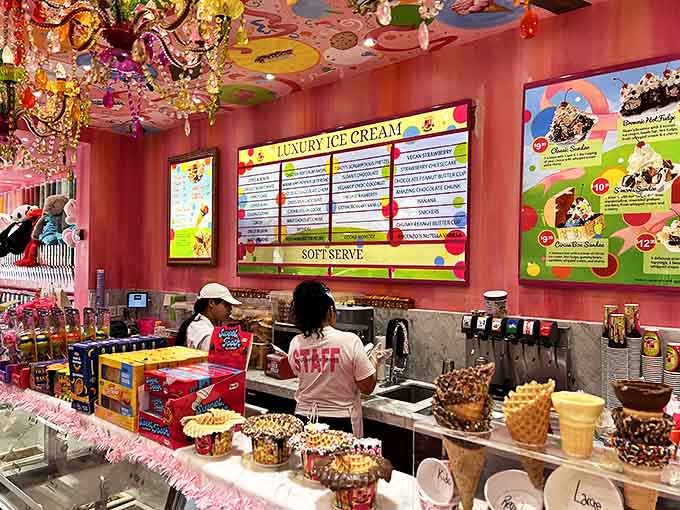 These aren't just servers &ndash; they're joy technicians, crafting each scoop with the precision of diamond cutters.