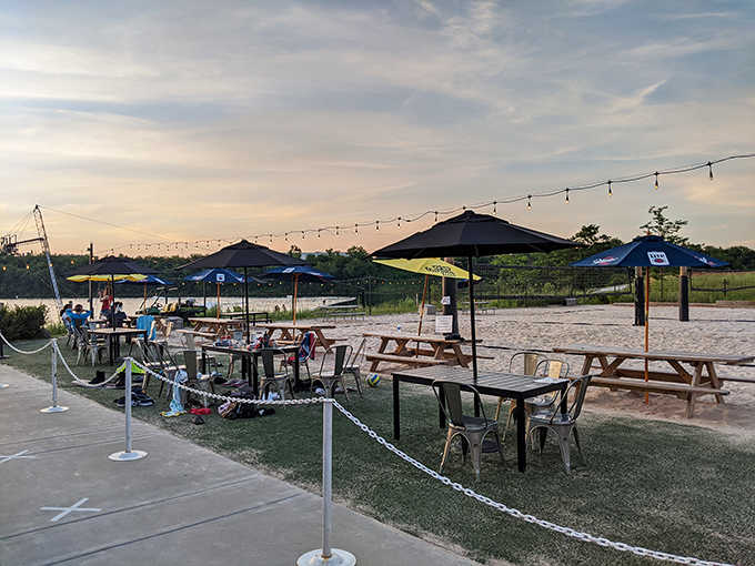 Outdoor seating with lake views turns ordinary meals into experiences worth bragging about on social media and to your coworkers.