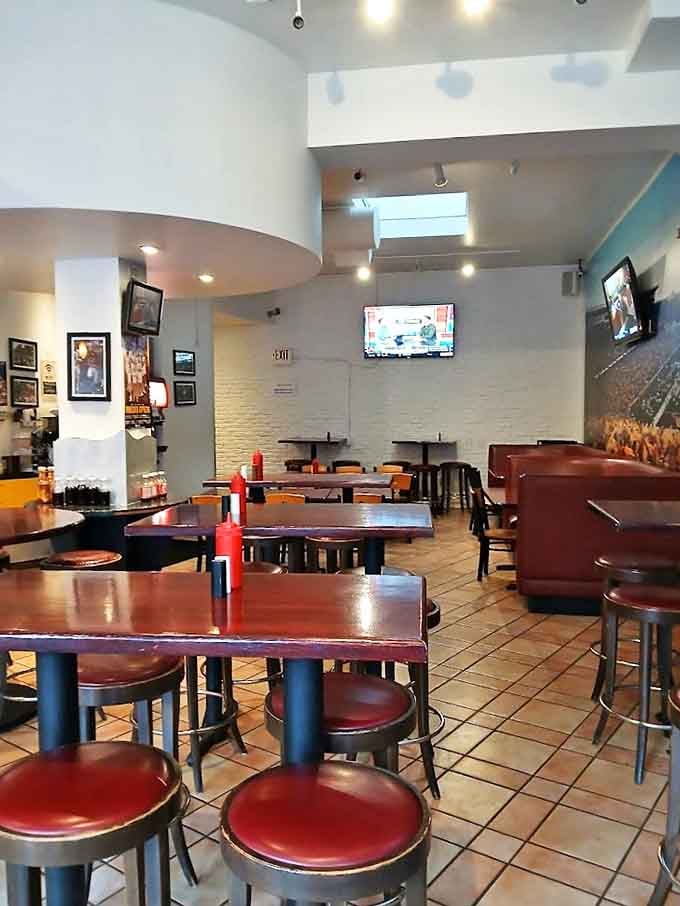 Another angle reveals the thoughtful layout that makes cafeteria-style dining feel welcoming rather than institutional or rushed.