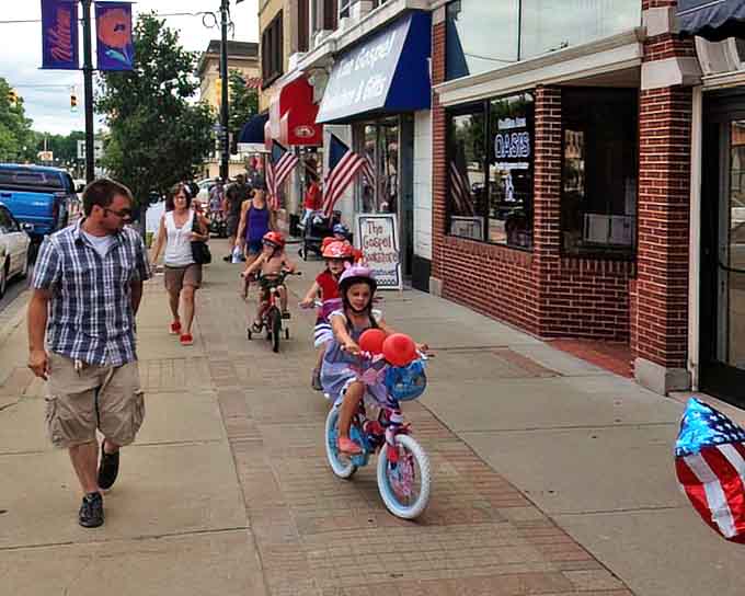 The sidewalk outside Toy Town becomes an extension of the magic within &ndash; where new treasures make their first journey into the world.