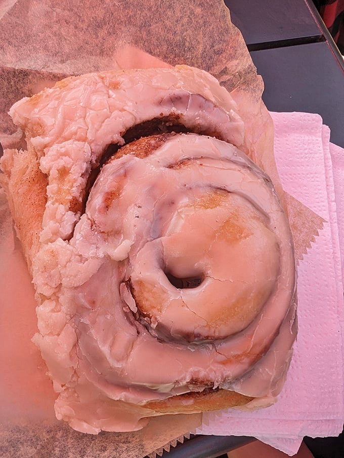 The vanilla sticky bun &ndash; where cinnamon-scented dough meets sweet glaze in a spiral of breakfast joy that makes mornings worth facing.